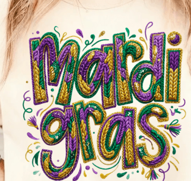 Mardi Gras Splatter Crochet – Mimis Vinyl & More